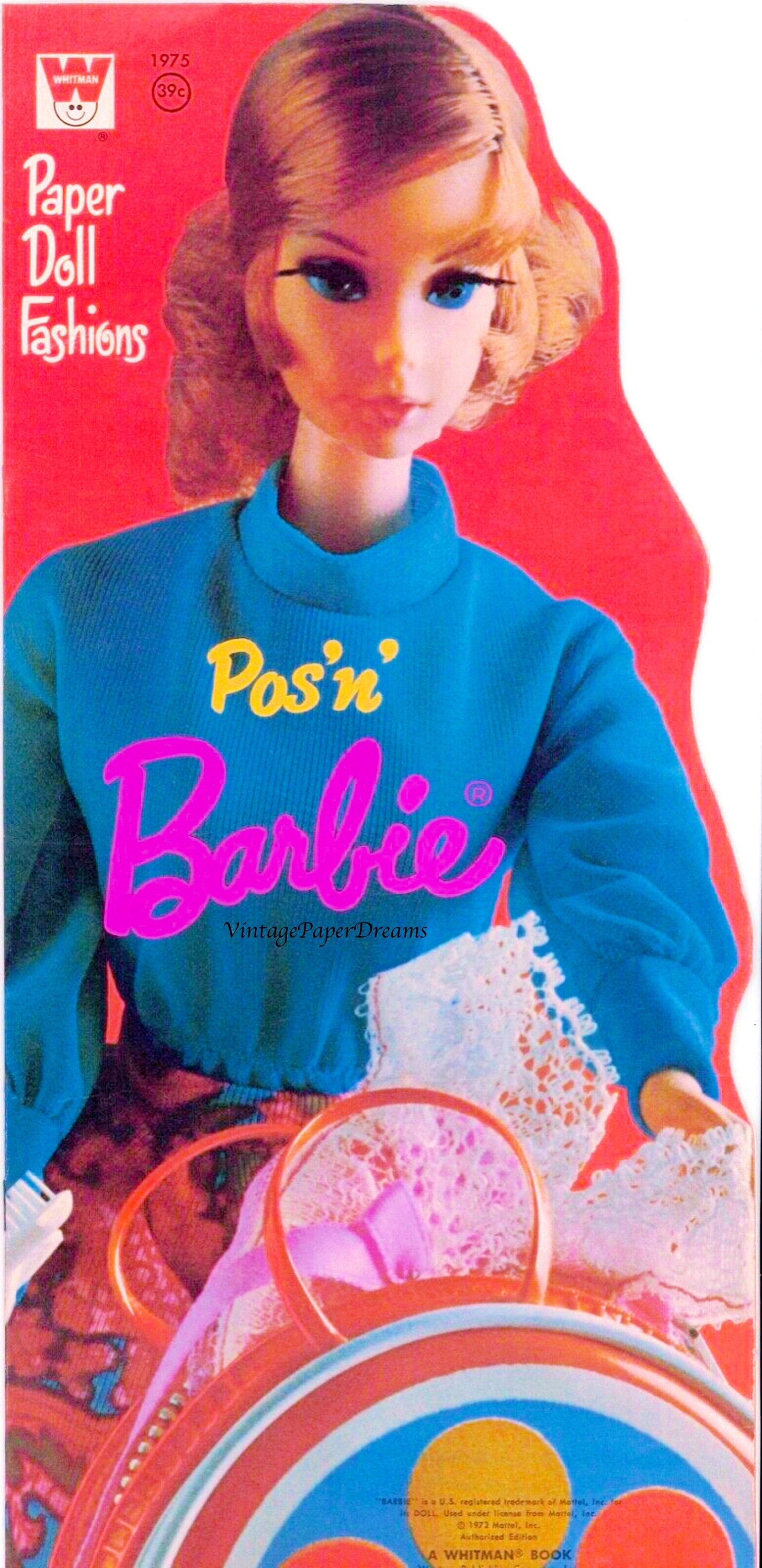 Vintage Paper Doll Printable PDF mod Barbie Paper Doll 70s - Etsy UK