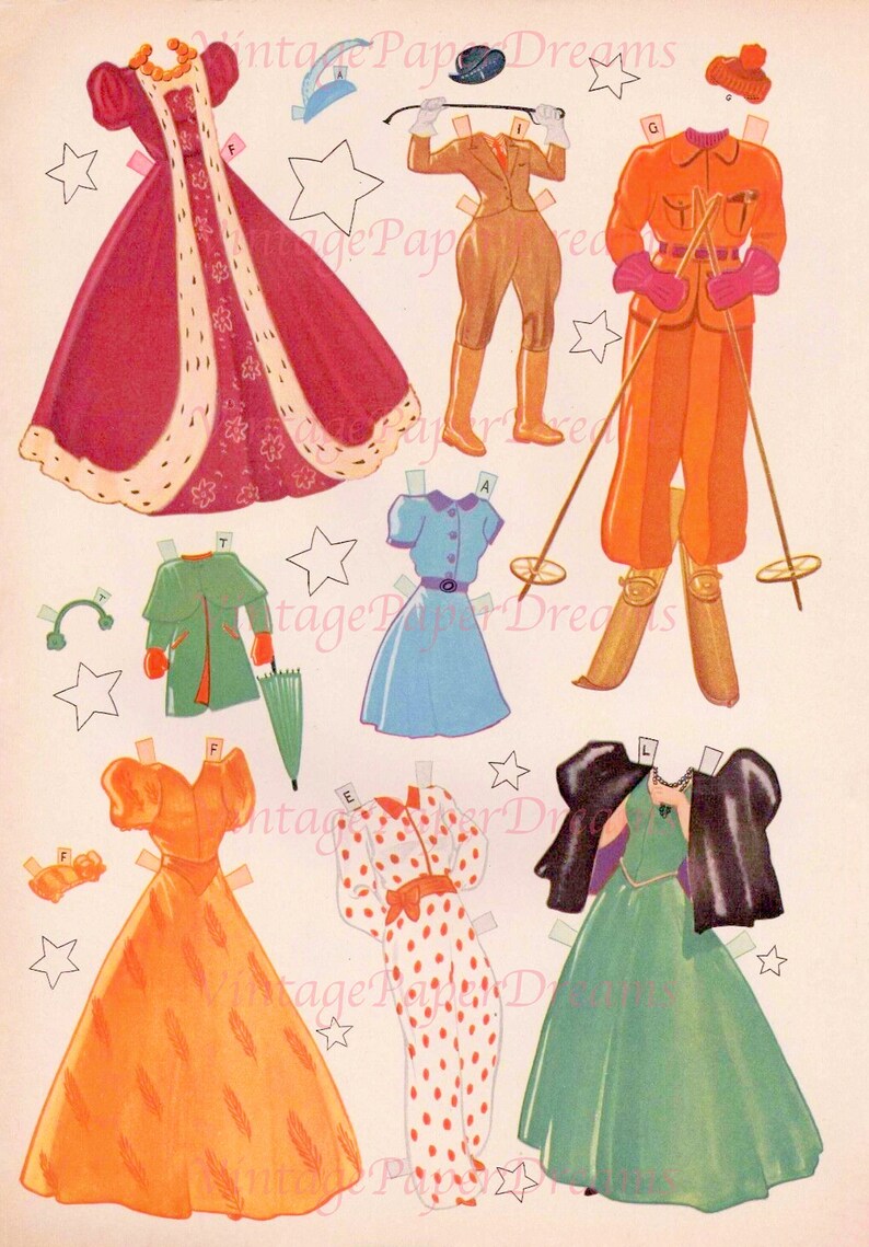 Vintage Paper Doll Printable PDF Sister Nurse Paper Dolls 40s 1940s ...