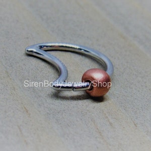 Moon Daith Piercing Earring Seam Ring Easy Bend 16g 3/8 | Etsy