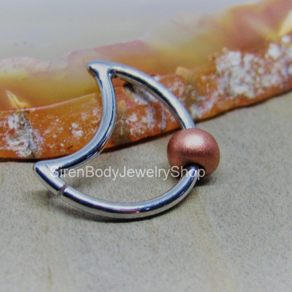 Moon Daith Piercing Earring Seam Ring Easy Bend 16g 3/8 | Etsy