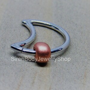 Moon Daith Piercing Earring Seam Ring Easy Bend 16g 3/8 | Etsy