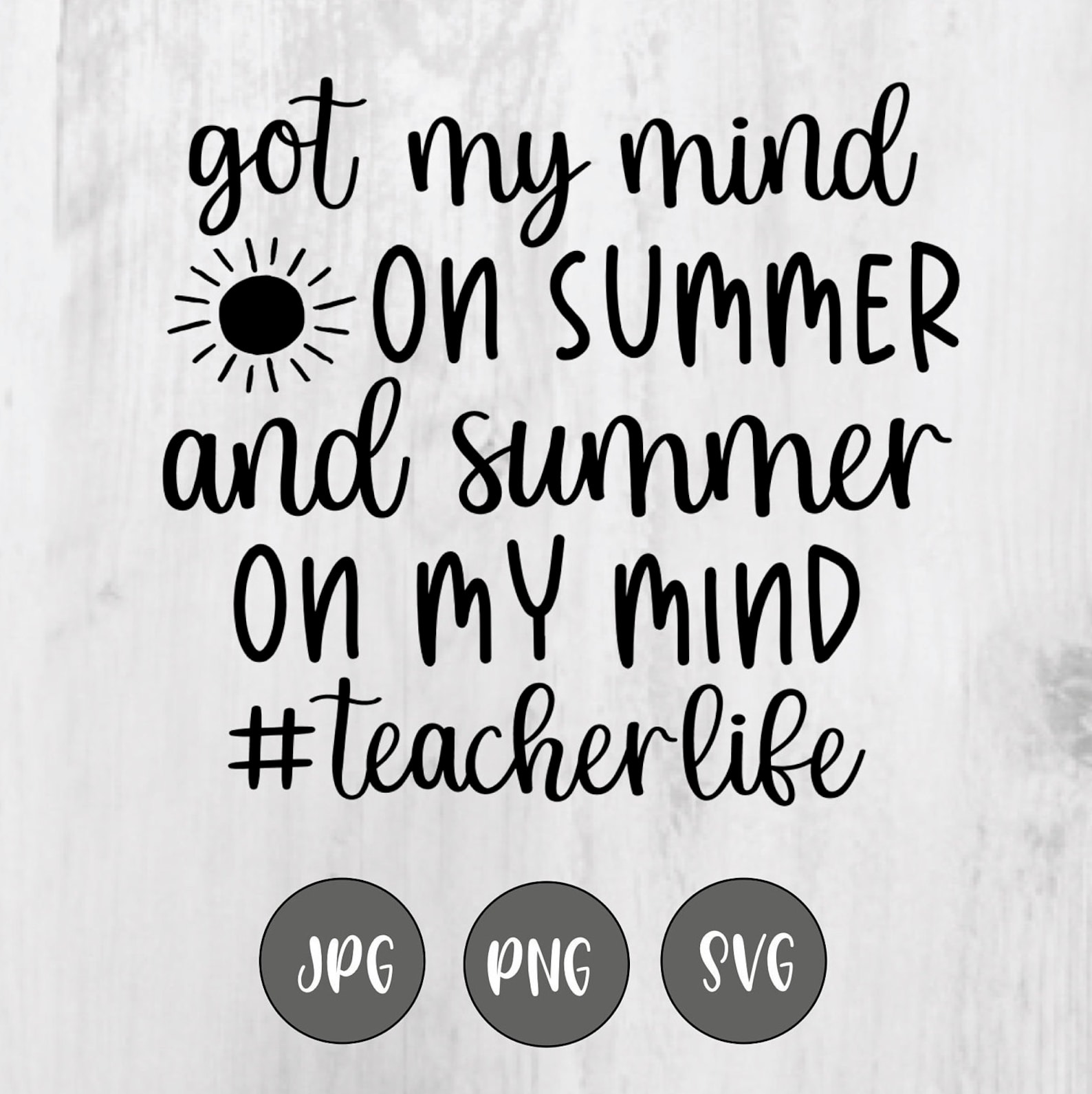 Got My Mind on Summer and Summer on My Mind svg/ Teacher svg/ | Etsy