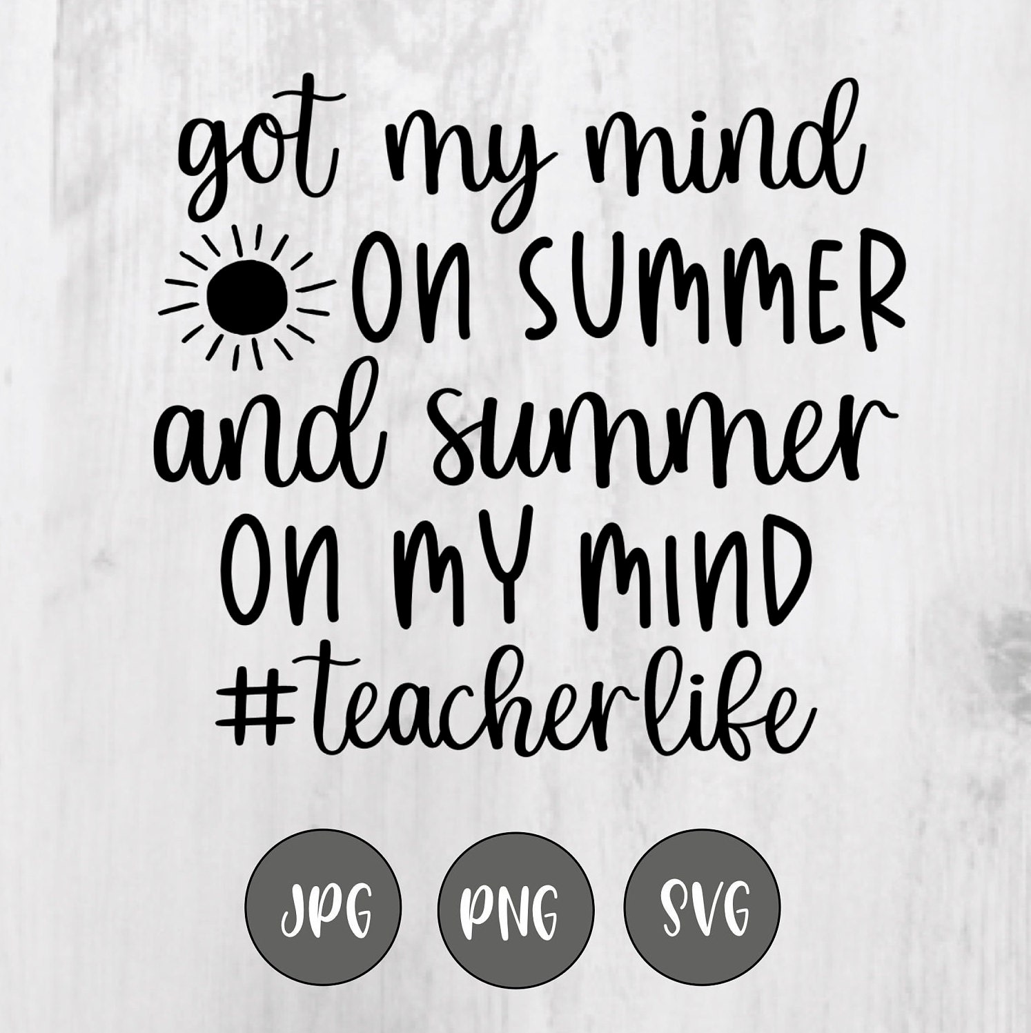 Got My Mind on Summer and Summer on My Mind Svg/ Teacher Svg/ Summer ...