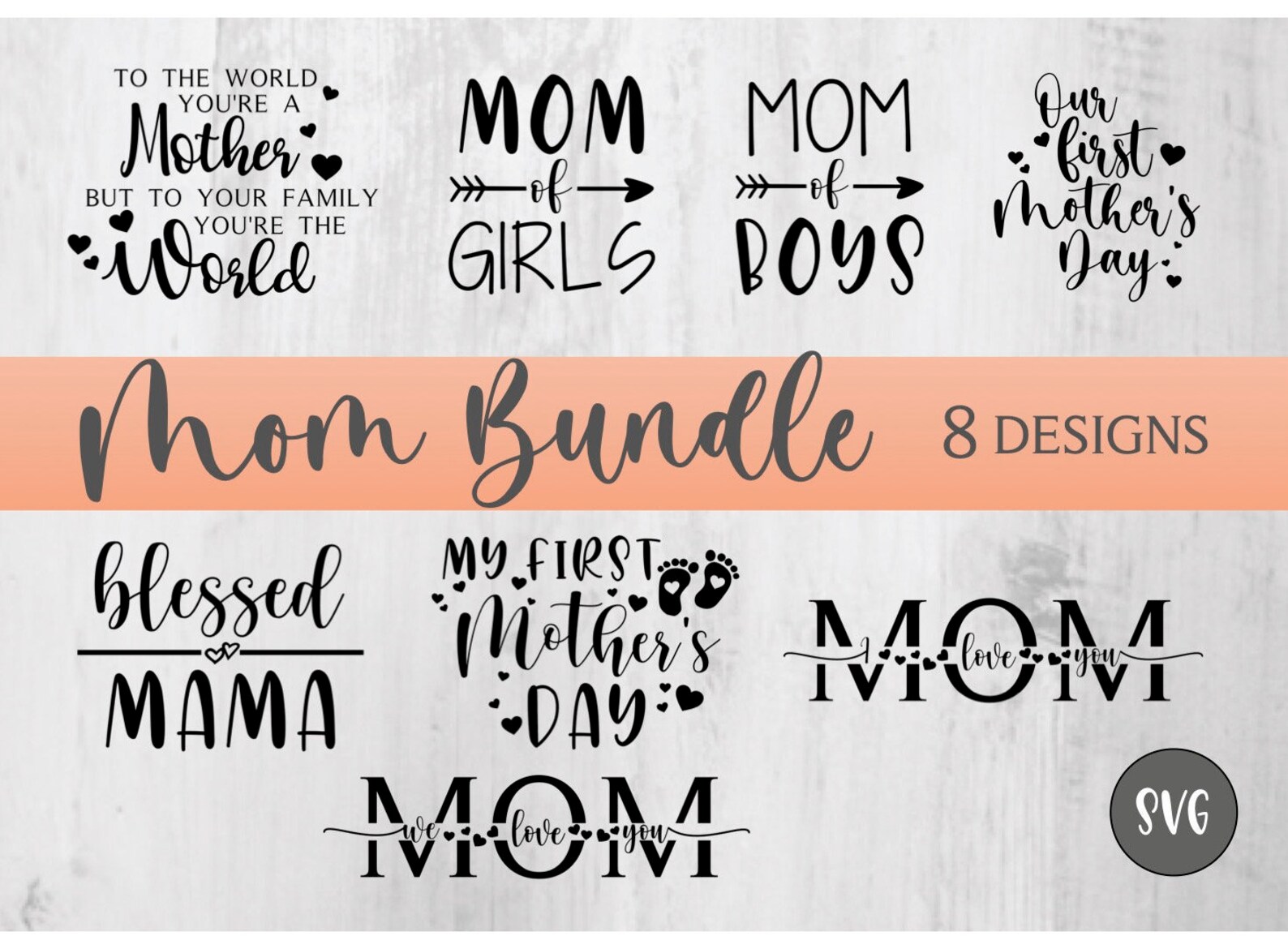Mother's Day Bundle Svg/ Mother's Day Svg/ Mom of - Etsy