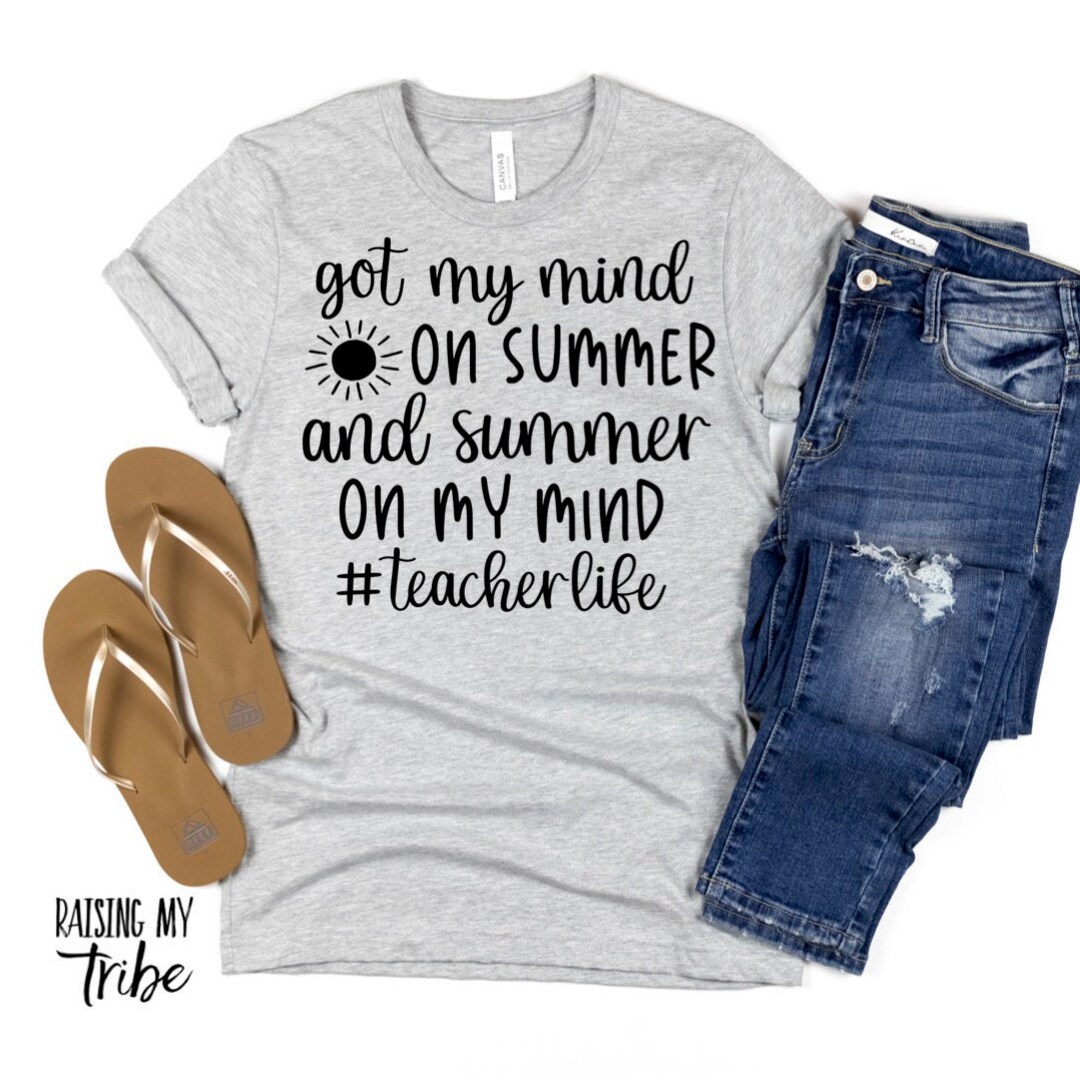 Got My Mind on Summer and Summer on My Mind Svg/ Teacher Svg/ Summer ...