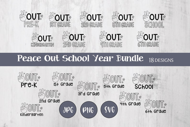 Peace Out School SVG/ Peace Out End of School Year SVG - Etsy