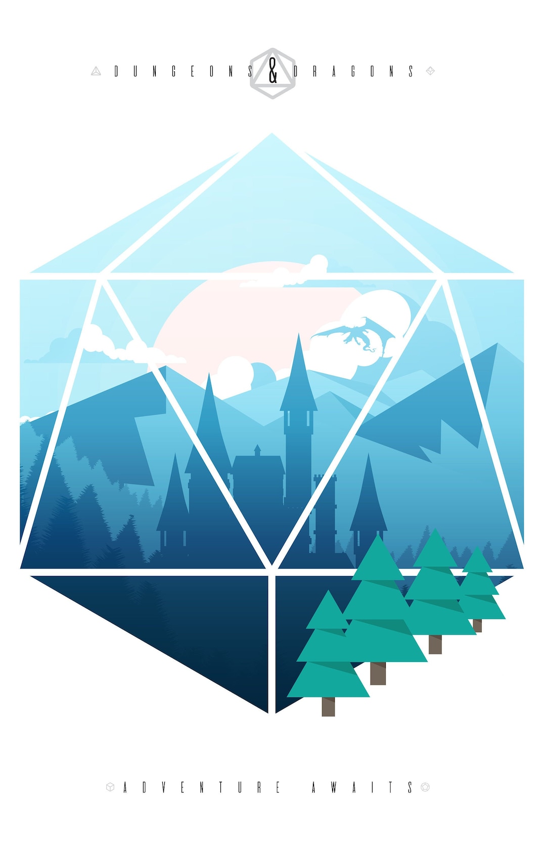 Dungeons and Dragons Minimalist Poster - Etsy