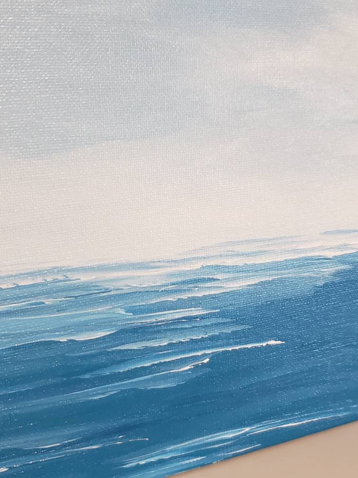 Small Ocean Painting Original Frameable Wall Art Sea Coastal Art Beach ...