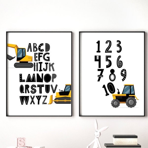 Truck Alphabet Poster - Etsy