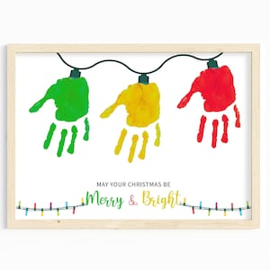 Holidays Handprint Craft, Printable DIY Christmas Art, Handprint Art ...