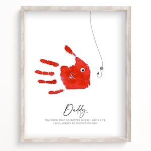 Father's Day Handprint Craft, DIY Fish Keepsake for Daddy, I Will ...