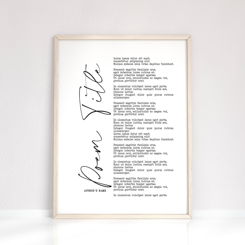 Poem Art - Etsy