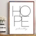 Hope Print Typography, Minimalist Poster, Scandinavian Wall Art, Hope ...