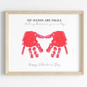 Happy Valentines Day Handprint Art, Preschool Valentine Day Craft for ...