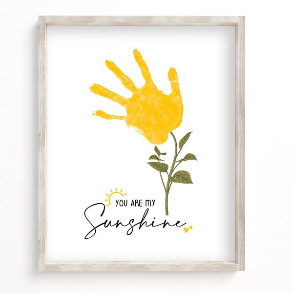 You Are My Sunshine Handprint - Etsy