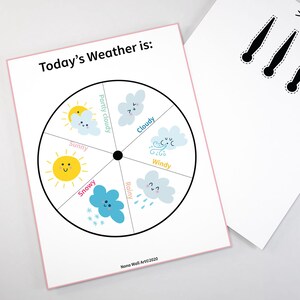 Weather Wheel for Kids, Busy Book Printable, Circle Time Learning Tool ...