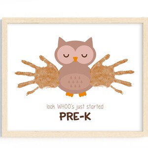 First Day of Pre-k Handprint Craft Art, DIY Starting School Project ...