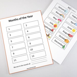 Educational Activity, Months of the Year, Homeschool Printable, Busy ...