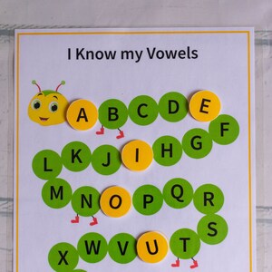 Educational Activity, Learning Vowels, Homeschool Printable, Busy ...