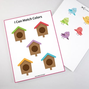 Educational Activity, Colors Matching Game, Homeschool Printable, Busy ...