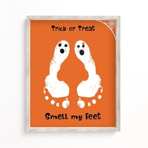 Halloween Footprint Craft, Trick or Treat Smell My Feet, Keepsake for ...
