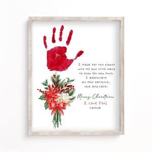 Christmas Handprint Craft, Printable DIY Christmas Card, Child ...