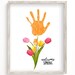 Welcome Spring Handprint, Spring Craft Template, DIY Tulip Flower ...