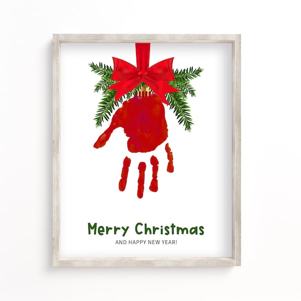 Christmas Handprint Art - Etsy