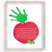 First Day of School Handprint Craft DIY Printable Apple - Etsy