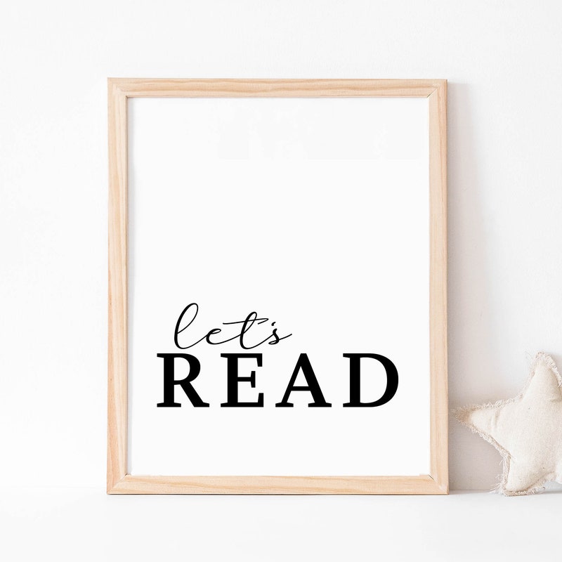 Lets Read Sign - Etsy