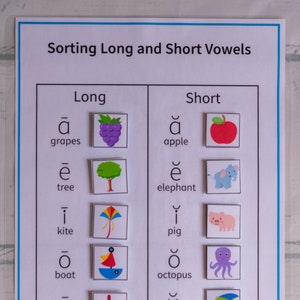 Learning Vowels, Busy Book Printable, Long and Short Vowels Worksheet ...