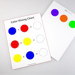 Color Mixing Chart: Primary Colors Worksheet (digital File) - Etsy