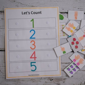 Let's Count Busy Binder Printable, Counting Activity, Homeschool ...