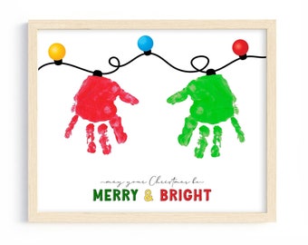 Holidays Handprint Craft Printable DIY Christmas Art - Etsy