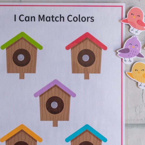 Color Matching Game Busy Book Printable Educational - Etsy