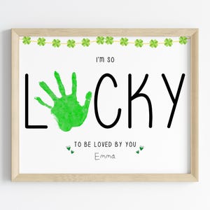 Lucky Handprint Craft: St. Patrick's Day Keepsake (digital Download) - Etsy