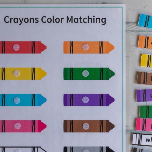 Color Matching Game Busy Book Printable Educational - Etsy