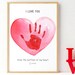 Valentine's Day Craft, DIY Handprint Art, Heart Footprint, Valentine ...