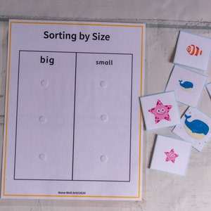 Educational Activity, Sorting by Size, Homeschool Printable, Busy ...