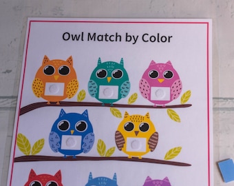 Color Matching Game, Busy Book Printable, Educational Activity ...