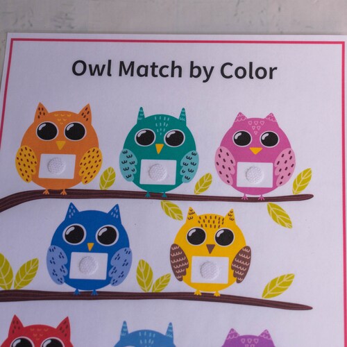 Color Matching Game Busy Book Printable Educational | Etsy