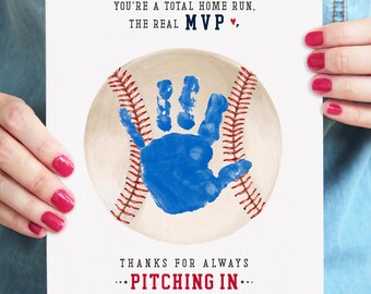 Handprint Baseball Father's Day Craft | DIY Keepsake Gift (digital ...