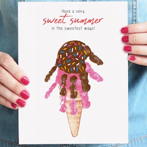 Ice Cream Handprint Craft: Sweet Summer Keepsake (digital File) - Etsy