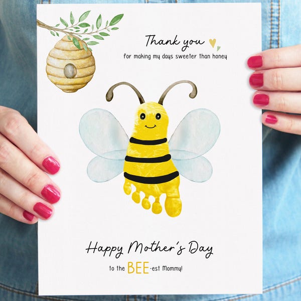 Bee Mothers Day Card - Etsy