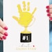 Handprint Trophy for Dad | #1 Daddy Handprint Art Craft | DIY Father's ...