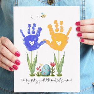 Easter Handprint Craft for Kids - Digital DIY Template for Preschool ...