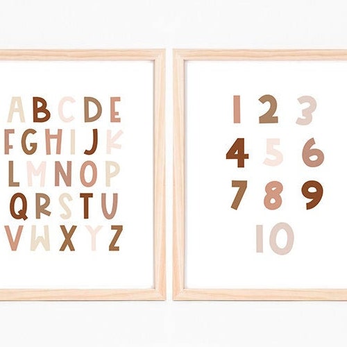 Construction Wall Art Transportation Alphabet Numbers Poster - Etsy