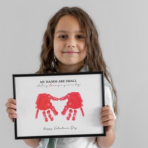 Happy Valentines Day Handprint Art, Preschool Valentine Day Craft for ...