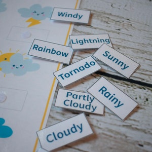 Matching the Weather Worksheet, Busy Book Printable, Educational ...