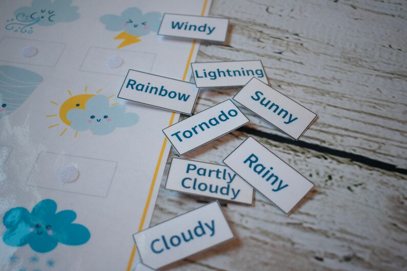 Matching the Weather Worksheet Busy Book Printable - Etsy